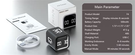 Cube Pomodoro Timer Smart Productivity Timer 5 10 30 60 Minutes And Custom Countdown