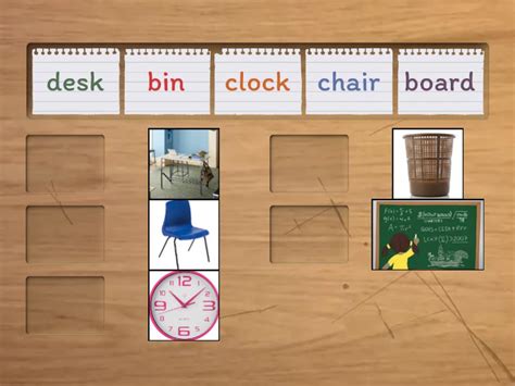 Go Getter 1 03 Classroom Objects Match Up