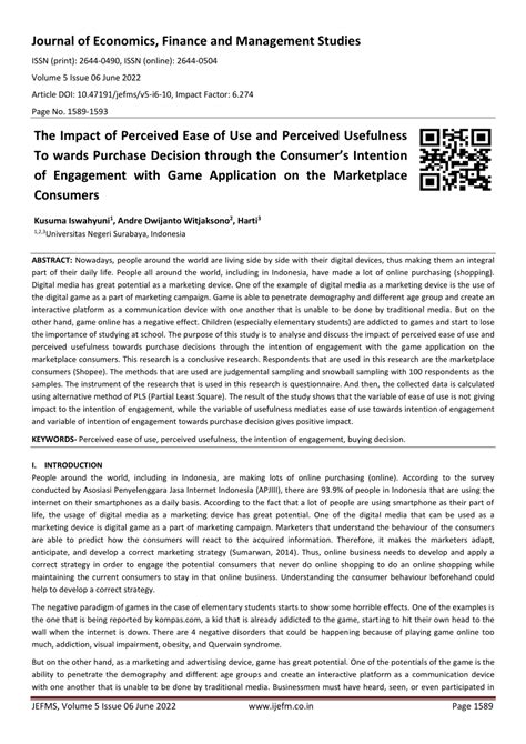 Pdf The Impact Of Perceived Ease Of Use And Perceived Usefulness To Wards Purchase Decision