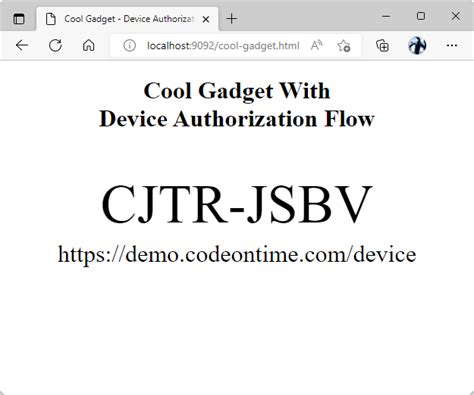 Code On Time Pwa Device Authorization Grant Many To Many Input