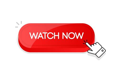 Premium Vector Watch Now 3d Button Mouse Touched Button Vector Illustration