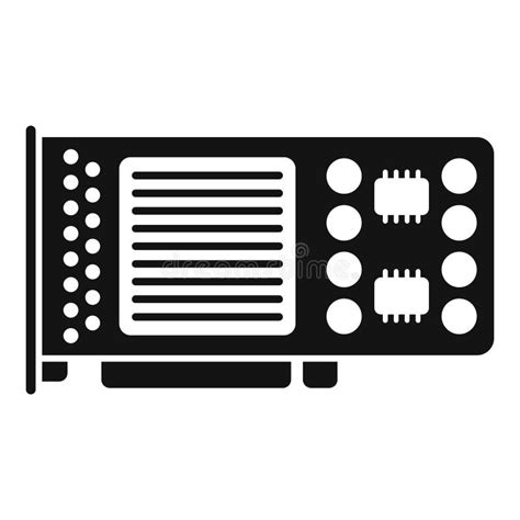Gpu Icon Simple Vector Computer Card Stock Vector Illustration Of Keyboard Simple