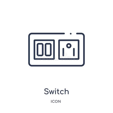 Linear Switch Icon From Electrian Connections Outline Collection Thin Line Switch Vector