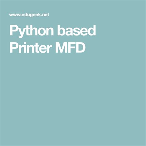 Python Based Printer Monitor