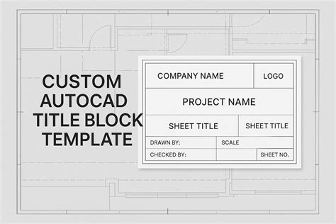 Custom Autocad Title Block Template Personalized Cad Drawing Border