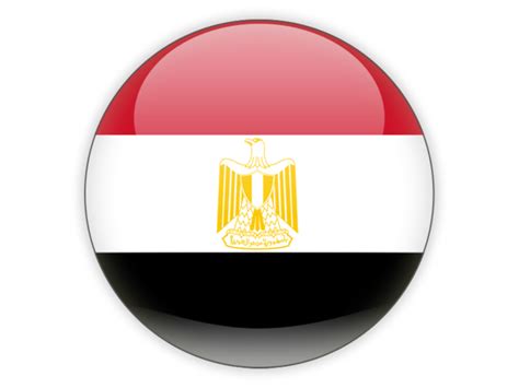 Round Icon Illustration Of Flag Of Egypt