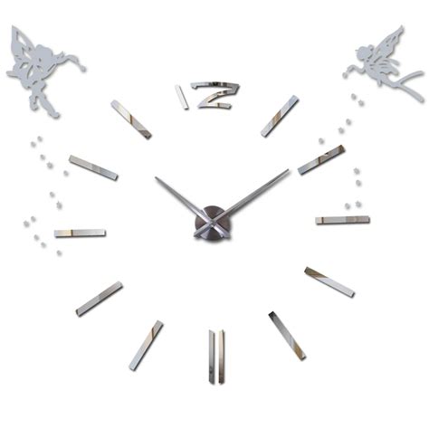 3d Diy большие настенные часы современный дизайн Ангел декоративные большие кухонные часы