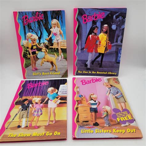 Vintage 1998 Barbie Book Club Lot Of 4 Hardcover Books Bk073 Etsy