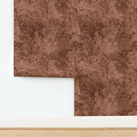 Mocha Mouse Brown Velvet Moss Sponge Wallpaper Spoonflower