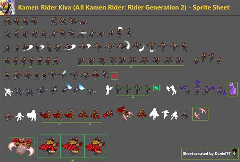 Kamen Rider Kiva Sprite Sheet By Daniel77yt On Deviantart