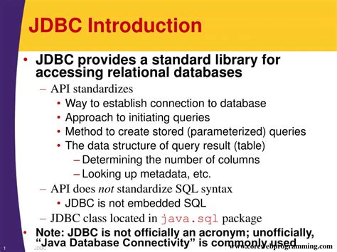 PPT JDBC Introduction PowerPoint Presentation Free Download ID