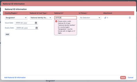 Csf National Id Validation Message Sap Successfact Sap Community