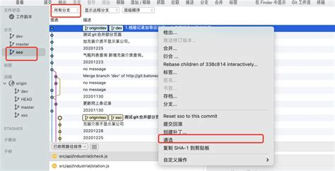 git 《sourcetree之遴选》将当前分支的提交的修改，合并到另一个分支上。 个人文章 segmentfault 思否