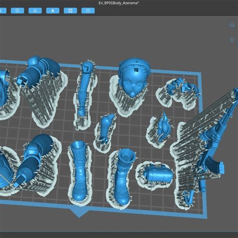 3d Printable Blond Commando Girl By Azerama