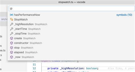 Quick Outline Doesn T Show Containers Anymore Issue Microsoft Vscode Github