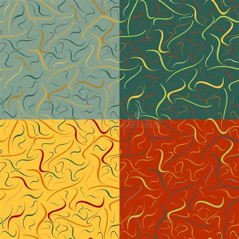 Set Of Vector Seamless Pattern Stock Vector Illustration Of Drawing Modern 61918904