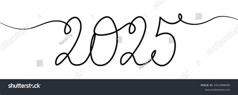 2025 Handwritten Elegant Cursive Wavy Lines Stock Vector Royalty Free 2512566595 Shutterstock