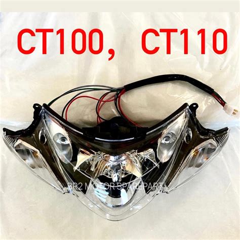 Modenas Ct 100 Ct100 Ct 110 Ct110 Head Lamp With Socket Adjuster Lampu Depan Head Light