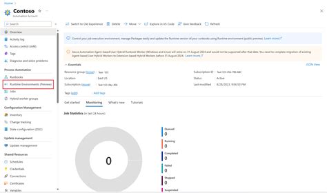 Manage Runtime Environment And Associated Runbooks In Azure Automation