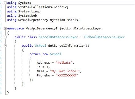 Implement Dependency Injection In Web Api