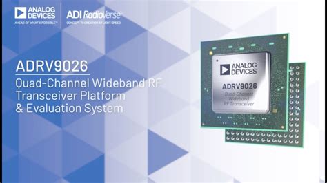 Analog Devices RadioVerse ADRV Quad Channel Wideband RF Transceiver YouTube