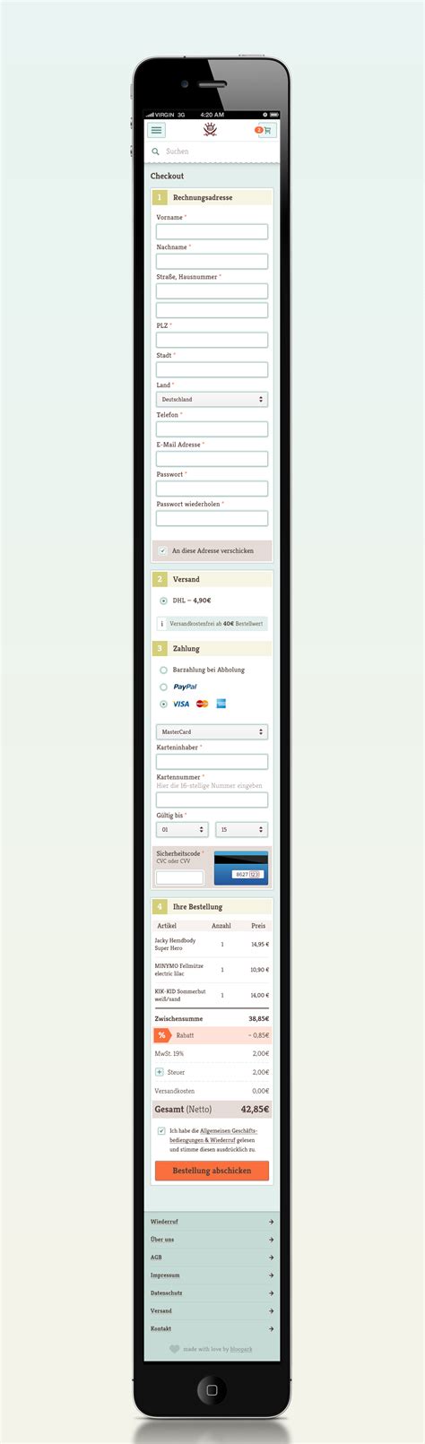 Dribbble Checkout V By Jens Holze