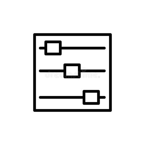 Controls Vector Icon Outline Style Isolated On White Background