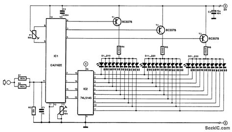 Digtal Led Voltmeter Measuring And Test Circuit Circuit Diagram