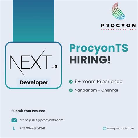 Athifa Yusuf On Linkedin Hiring Nextjs Procyontechnostructure Hiring Developer