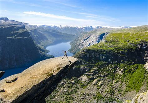 Trolltunga Odda Norway 2014 Editorial Image Image Of