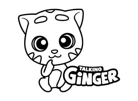 Cartoon Talking Ginger Coloring Page Free Printable Coloring Pages