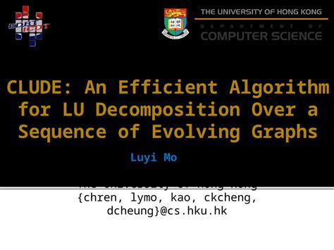 Pptx Clude An Efficient Algorithm For Lu Decomposition Over A