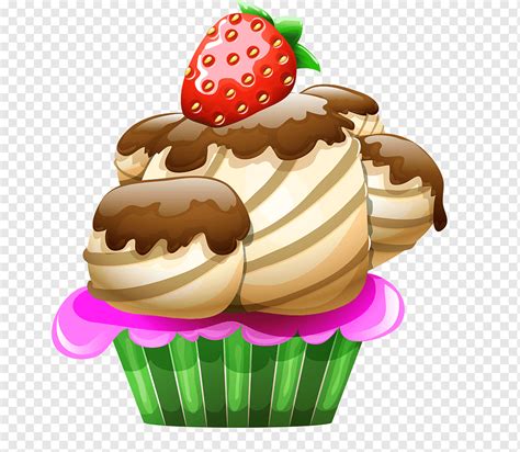 아이스크림 컵케익 생일 케이크 초콜릿 케이크 딸기 크림 케이크 초콜릿 컵 케이크 크림 식품 그린 Png Pngwing