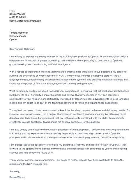How To Write A Nlp Engineer Cover Letter With Example