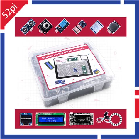 Jual Best New 52pi Raspberry Pi Pico W Wh Iot Starter Kit With Pico Ups Module Oled Screen