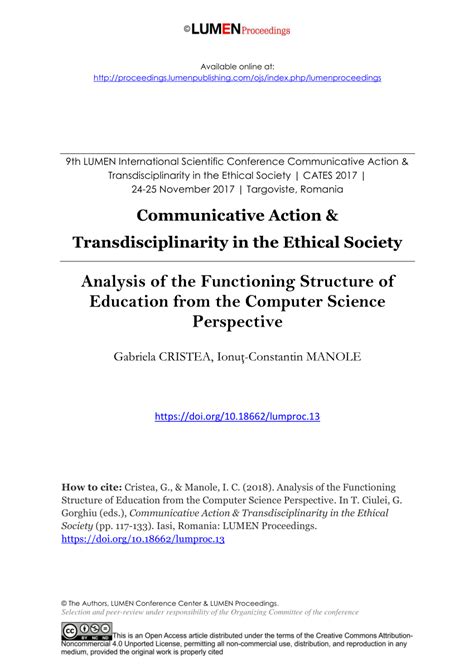 pdf analysis of the functioning structure of education from the