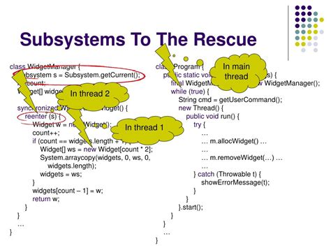 Ppt Subsystems Improved Exception Handling For Java Draft
