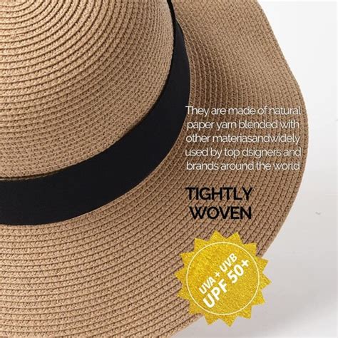 Furtalk Accessories Furtalk Womens Beach Sun Straw Hat Uv Upf5