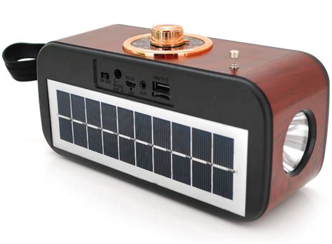 Радіоприймач з ліхтариком Voltronic Nss270br Wireless Speaker акумулятор на сонячних батареях