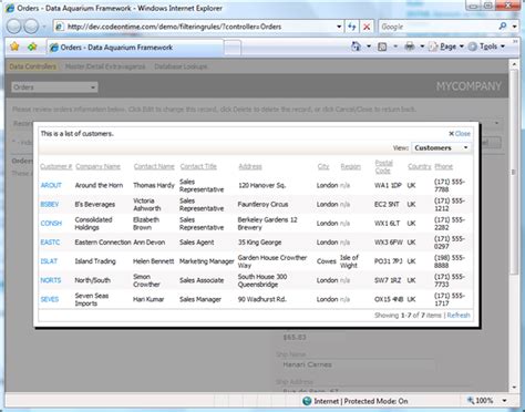 Code On Time Filtering And Business Rules