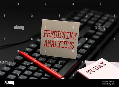 Text Sign Showing Predictive Analytics Word For Optimize Collection Achieve Crm Identify