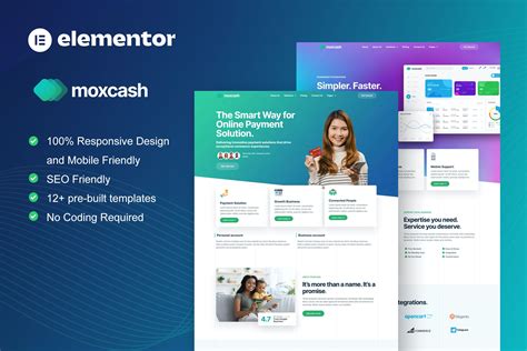 Download Moxcash Online Payment Gateway Elementor Pro Template Kit