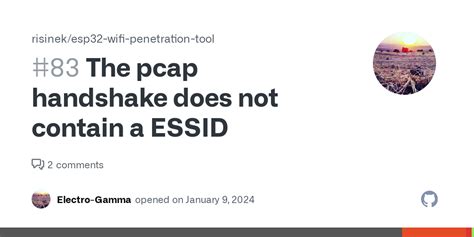 The Pcap Handshake Does Not Contain A Essid · Issue 83 · Risinek Esp32