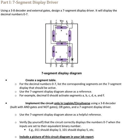 Part I 7 Segment Display Driver Using A 3 8 Decoder And External Gates
