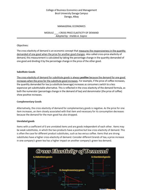 Cross Price Elasticity Of Demand With Video Tutorial Download Free