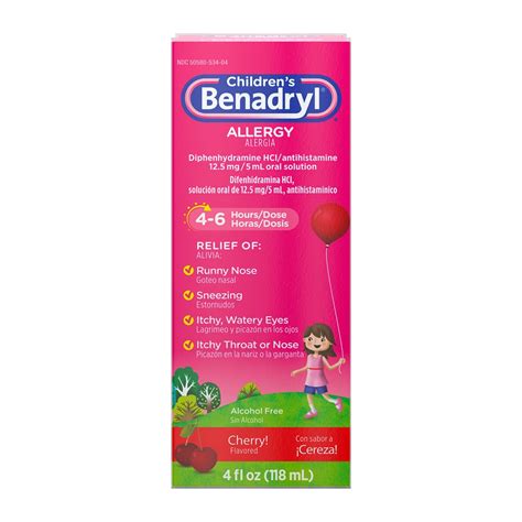 Benadryl® Dosing Guide Diphenhydramine Dosage For All Ages