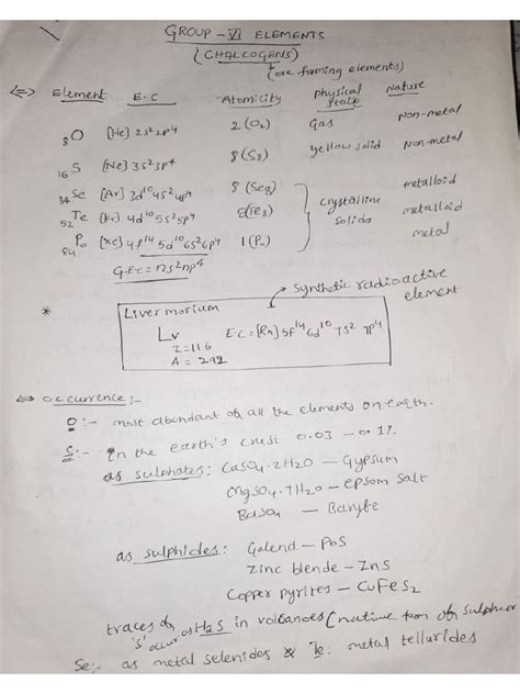 16th Group Elements Pdf