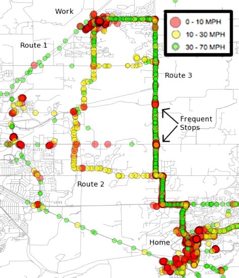 Gps Data Highlighting Road Segments Of Traffic Congestion Road Network Download Scientific