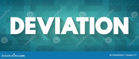 Deviation Is A Measure Of Difference Between The Observed Value Of A Variable And Some Other