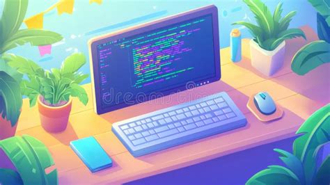 Explore The World Of Coding With Vibrant Isometric Illustrations Showcasing Programming Concepts